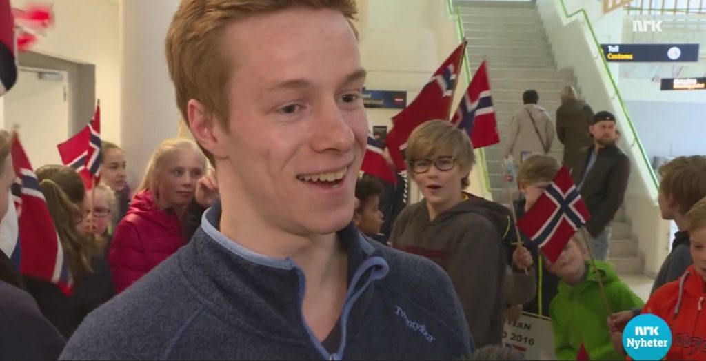 OL-klare Stian er tilbake i Norge — Norges Gymnastikk og Turnforbund